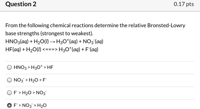 SOLVED: From the following chemical reactions, determine the relative ...
