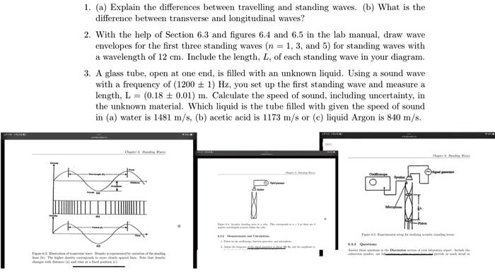 1. (a) Explain the differences between travelling and standing waves ...