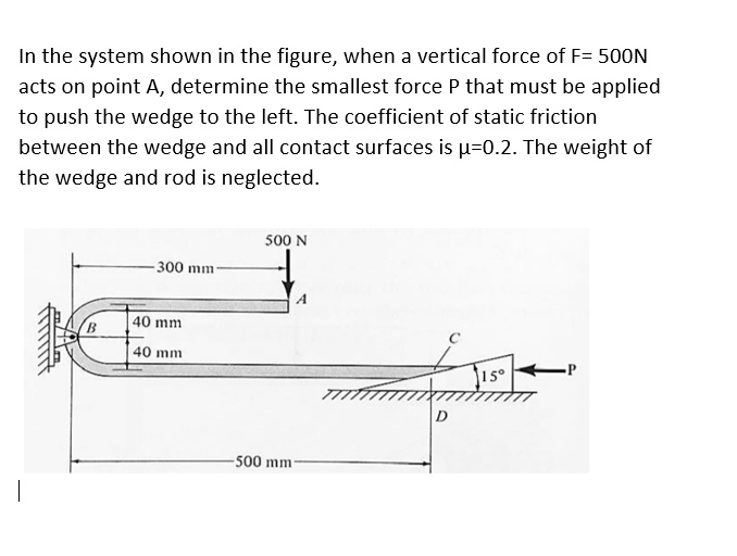 SOLVED: In the system shown in the figure, when a vertical force of F ...