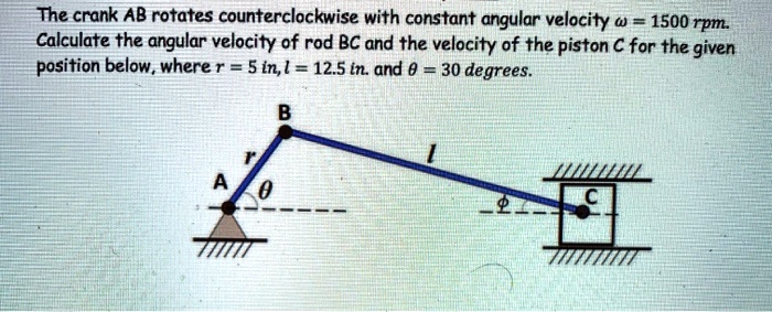 Solved The Crank Ab Rotates Counterclockwise With Constant Angular Velocity W 1500 Rpm