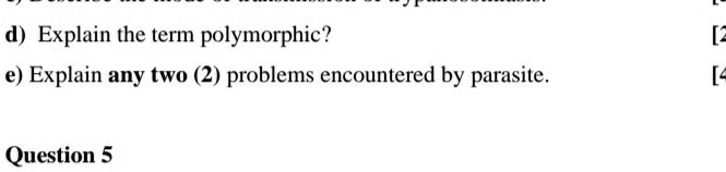 SOLVED: d) Explain the term polymorphic? Explain any two (2) problems ... SOLVED: d) Explain the term polymorphic? Explain any two (2) problems ...