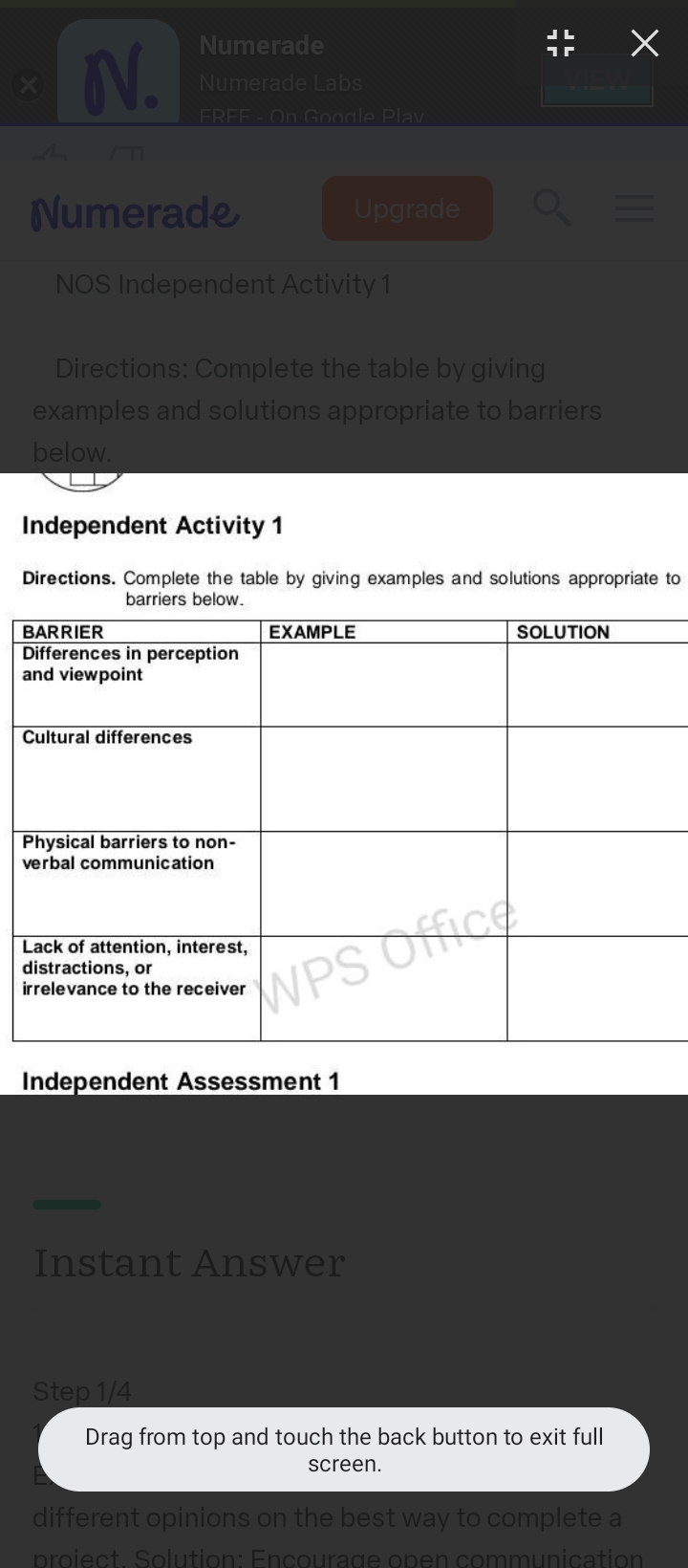 Numerade Numerade Labs FRFF - On Gnonle Plav NOS Independent Activity 1 Directions: Complete the ...