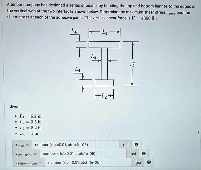 A timber company has designed a series of beams by bonding...