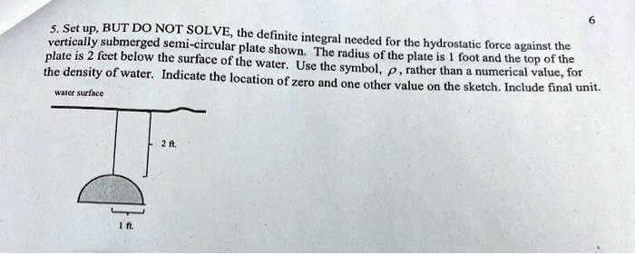 SOLVED: Set "E; BUT DO NOT SOLVE, the definite vertically submerged ...
