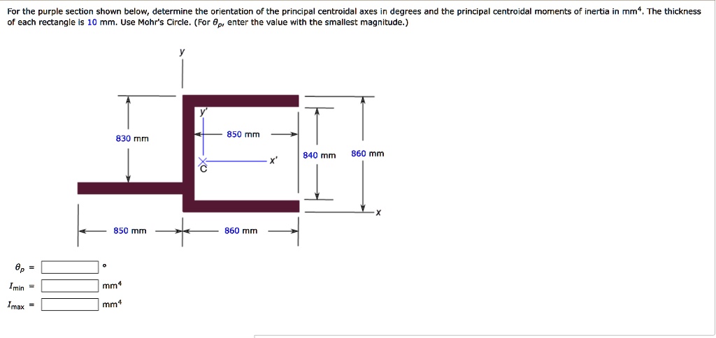 SOLVED: For the purple section shown below, determine the orientation ...