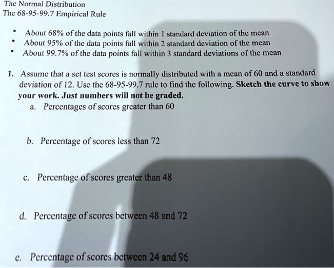 the normal distribution the 68 95 99 empirical rule about 68 of the ...