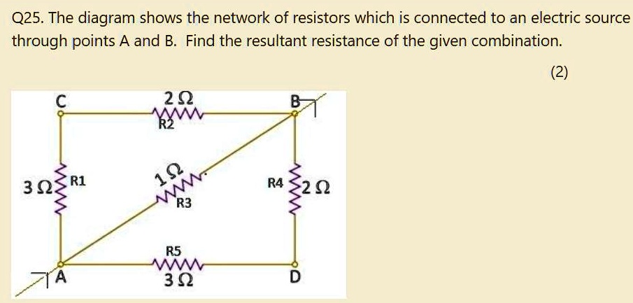 SOLVED: 'Please solve past Resistance between A and b With steps Q25 ...