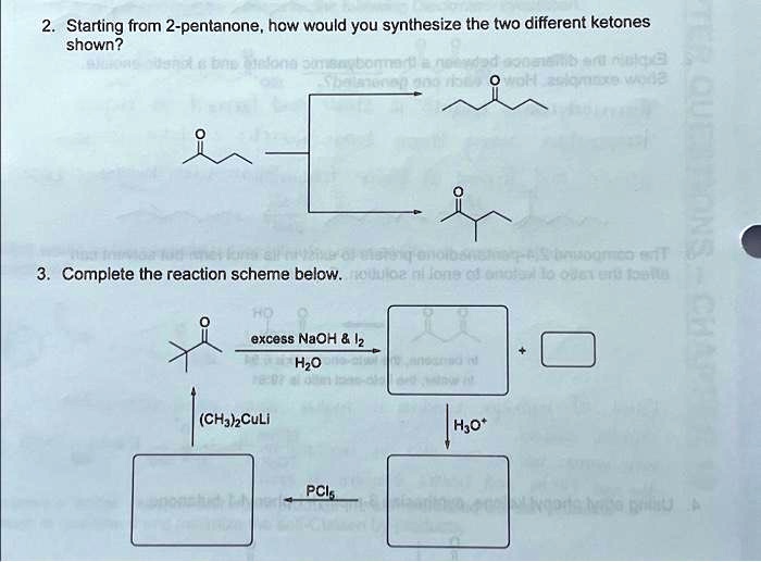 Solved 2 Starting From 2 Pentanone How Would You Synthesize The Two