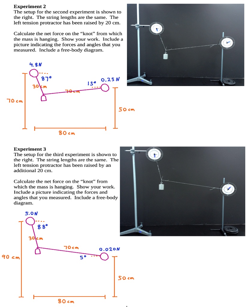 SOLVED: Experiment 2: The setup for the second experiment is shown to ...