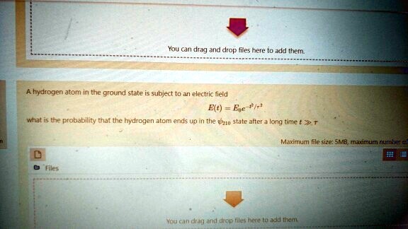 A hydrogen atom in the ground state is subject to an electric field E(t ...