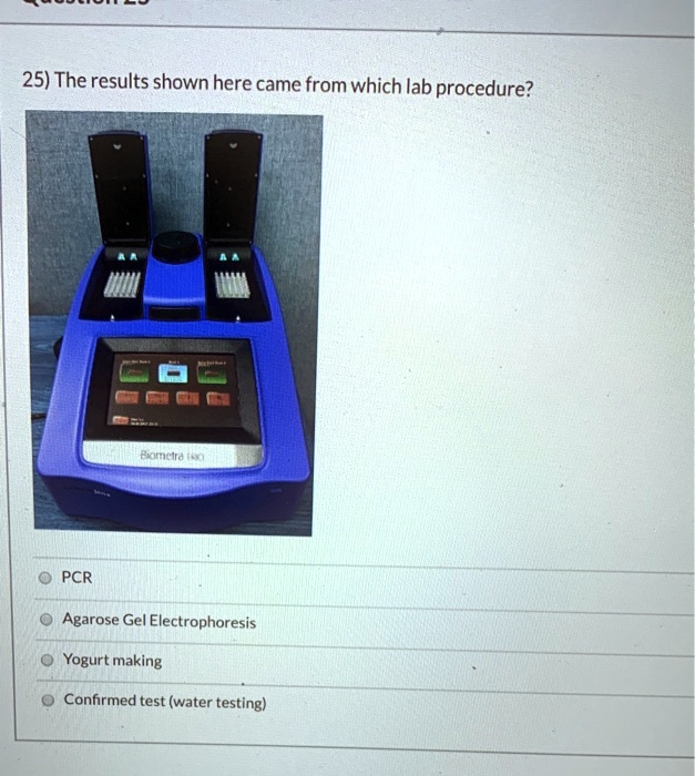 25 the results shown here came from which ilab procedure pcr agarose ...