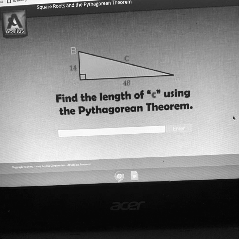 SOLVED: ' help with this !!!! Square Roots and the Pythagorean Theorem ...
