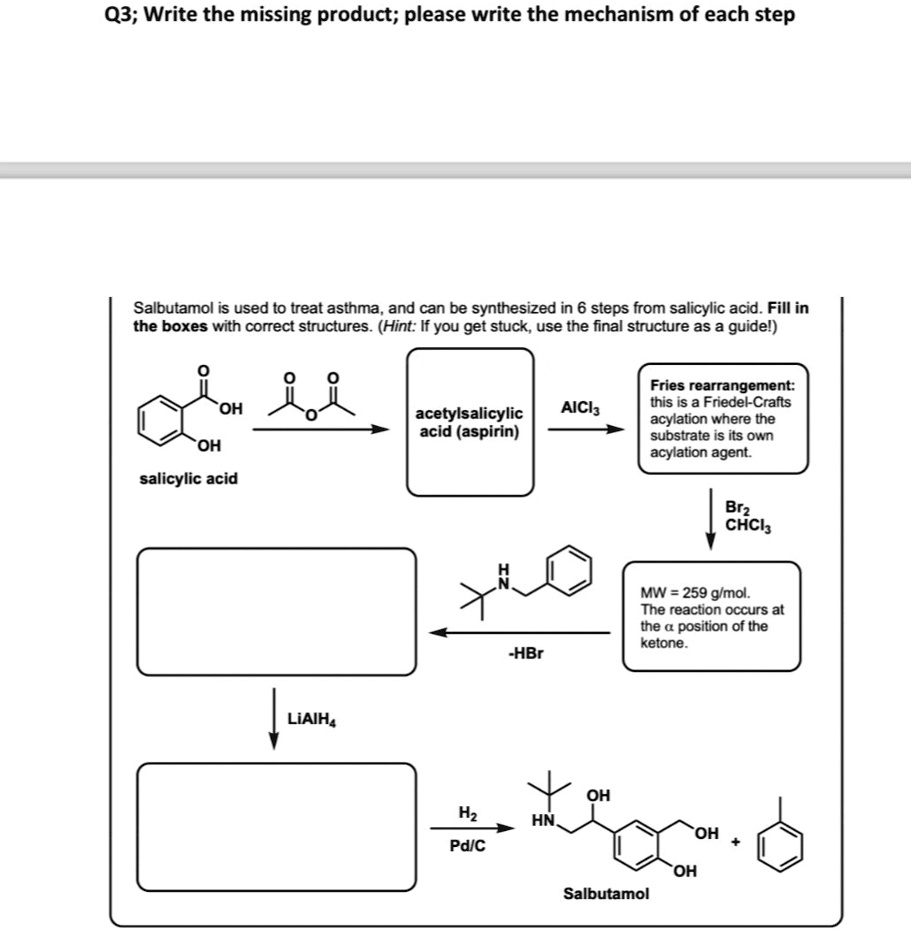 SOLVED: Q3: Draw the missing product; please draw the mechanism of each ... SOLVED: Q3: Draw the missing product; please draw the mechanism of each ...