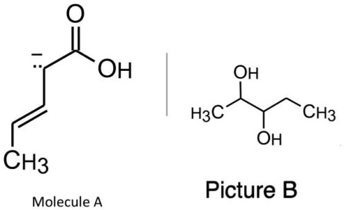Oh ho ch3 oh h3c ch3 molecule a picture b 83452
