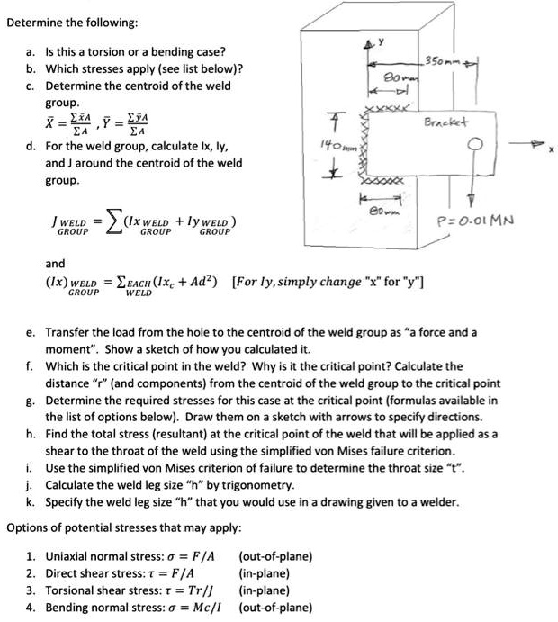 SOLVED: Determine the following: Is this torsion or bending case? Which ...
