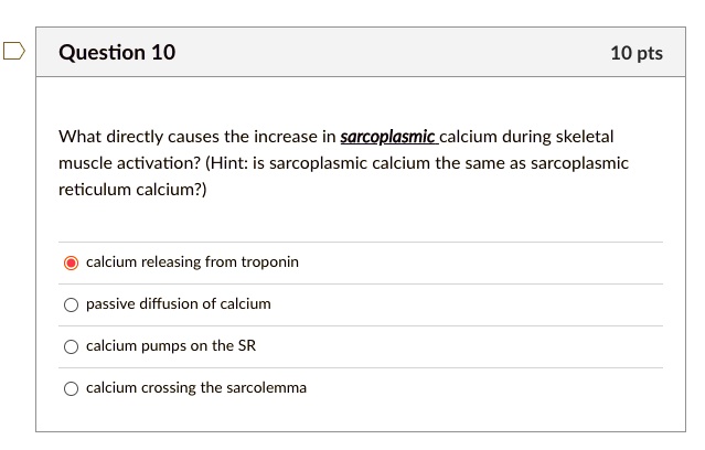 [GET ANSWER] Question 10 10 pts What directly causes the increase in ...