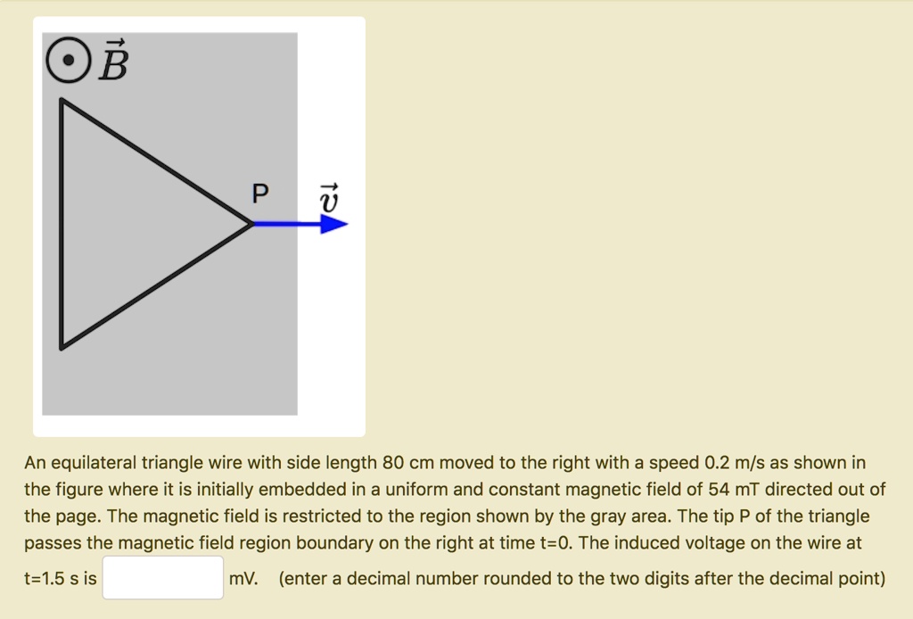 Solved Ob 2l D An Equilateral Triangle Wire With Side Length 80 Cm
