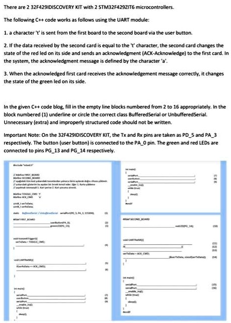 There are 2 32F429IDISCOVERY KIT with 2 STM32F429ZIT6 microcontrollers ...