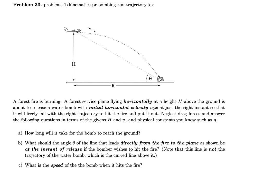 SOLVED: Problem 30. problems- /kinematics-pr- bombing- run-trajectory ...