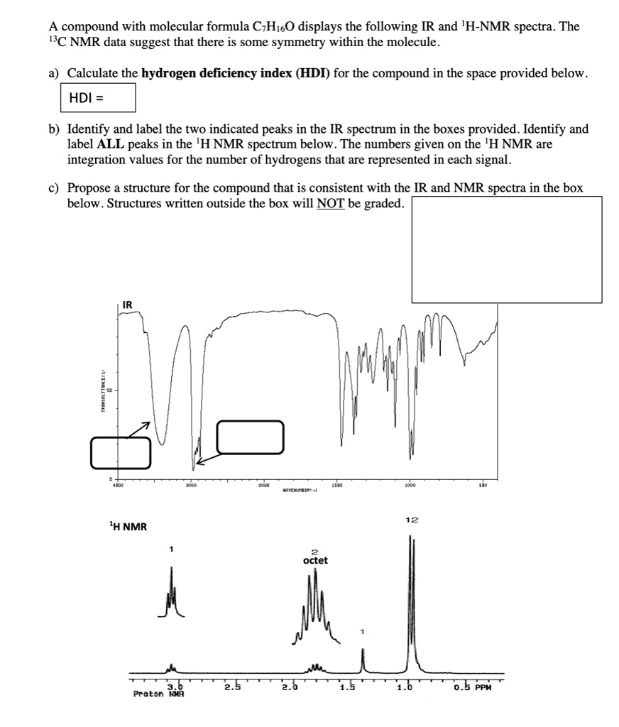 SOLVED: Texts: Please help!! A compound with molecular formula CH16O ...