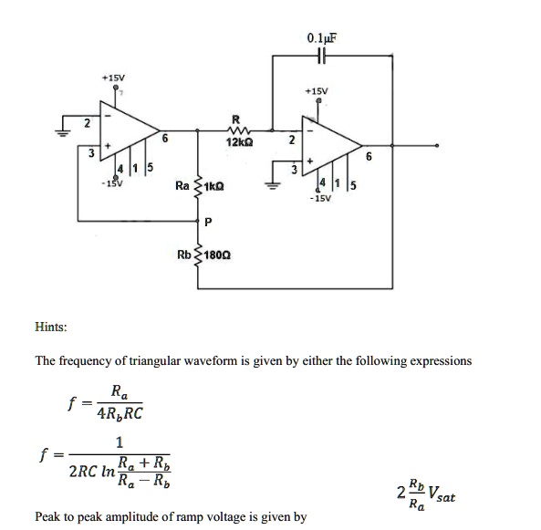 Solved The Circuit Below Fed With A Square Wave As An Input Operational Amplifier Based