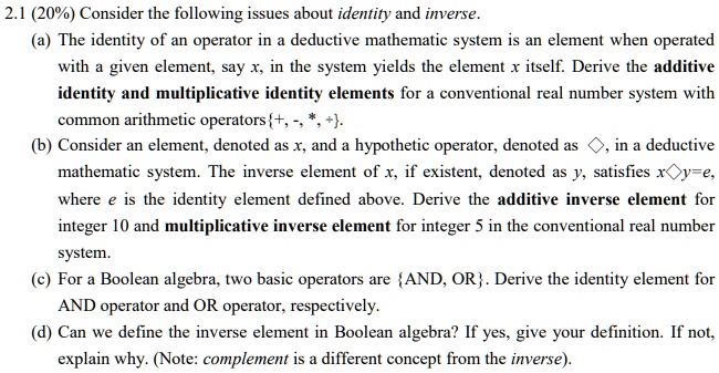 SOLVED: 2.1 (20%) Consider the following issues about identity and ...