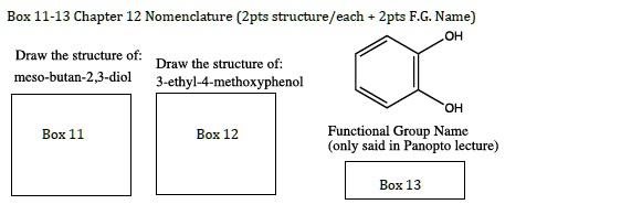 SOLVED: Text: Box 11-13 Chapter 12 Nomenclature (Zpts structure/each ...