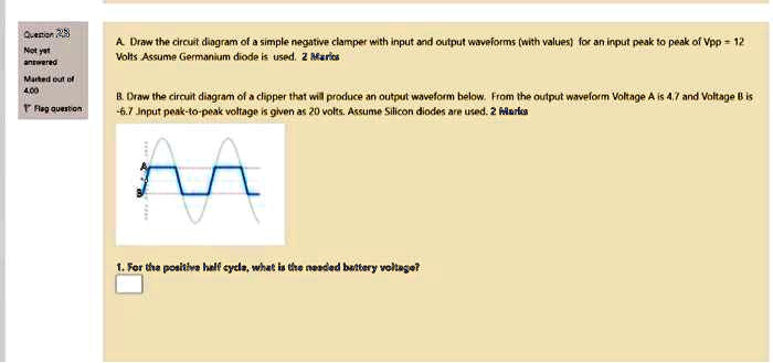 SOLVED: Not yet ordered Mated outol 4.00 A. Draw the circuit diagram of a simple negative ...