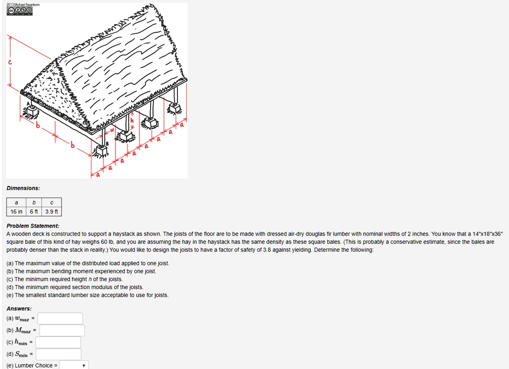 000 dimensions 16 in 6 39ft problem statement a wooden deck is constructed to support a haystack ...