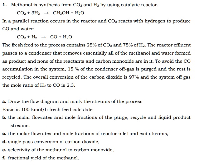 VIDEO solution: Methanol is synthesized from CO and H2 by using a ...