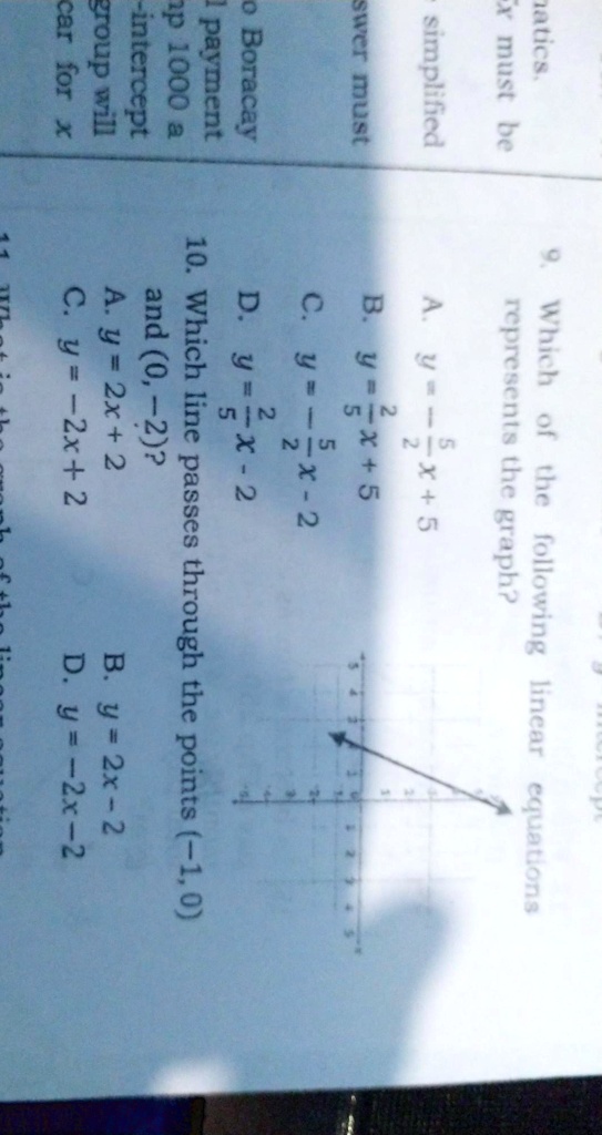 SOLVED:'11. What is the graph of the linear equation y = 7?A. The graph ...
