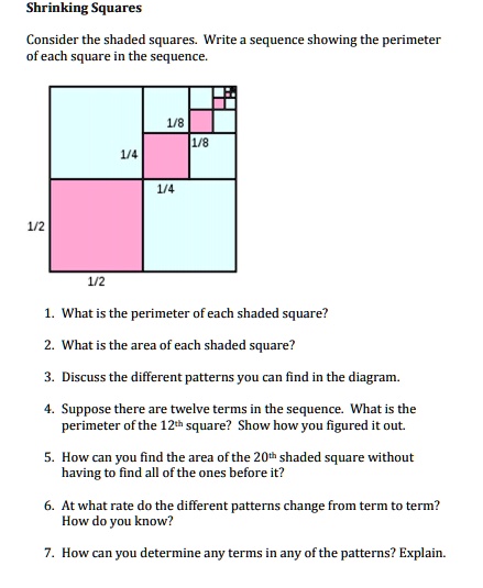 SOLVED: Consider the shaded squares. Write a sequence showing the ...