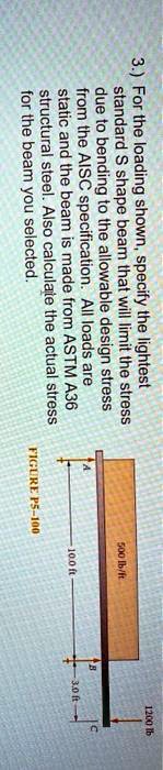 for the beam you selected structural steel also calculate the actual ...