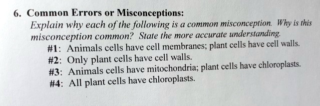 6. Common Errors or Misconceptions: Explain why each of the following ...