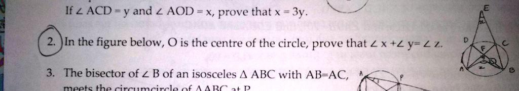 SOLVED: 'in the figure below is the centre of the circle prove that angle X + angle Y is equal ...