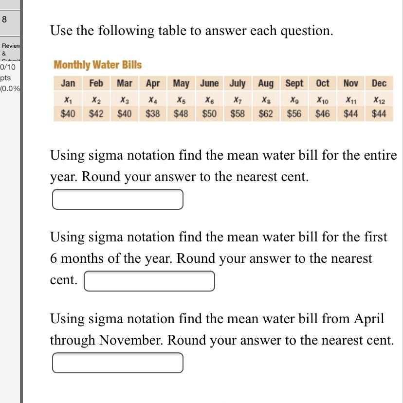 [GET ANSWER] use the following table to answer each question using ...
