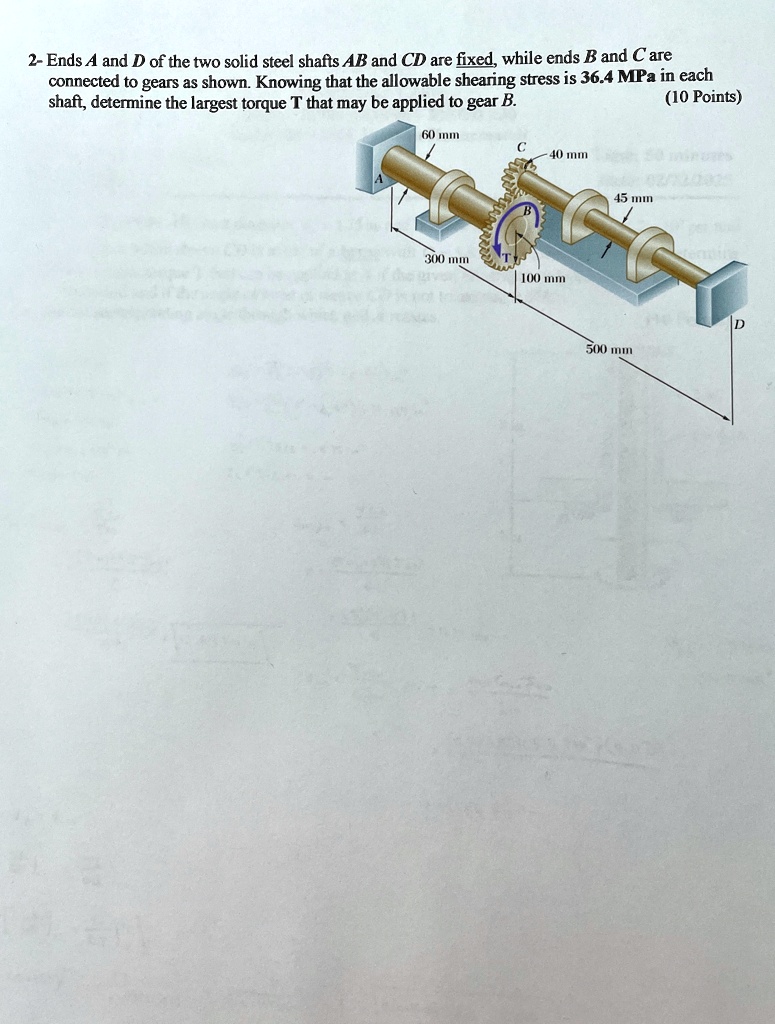 ends a and d of the two solid steel shafts ab and cd are fixed while ...