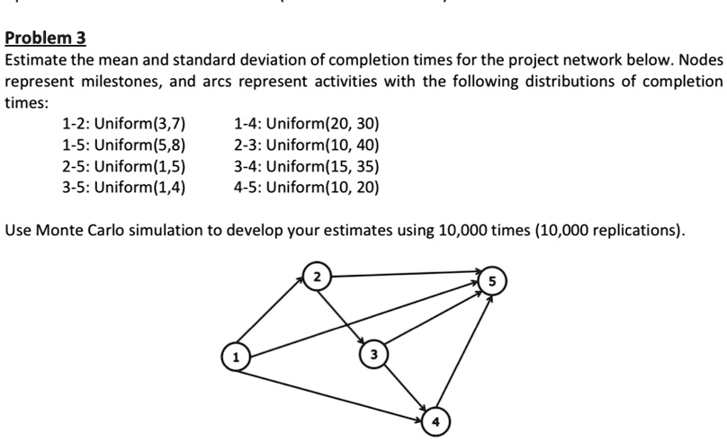 problem 3 estimate the mean and standard deviation of completion times ... problem 3 estimate the mean and standard deviation of completion times ...