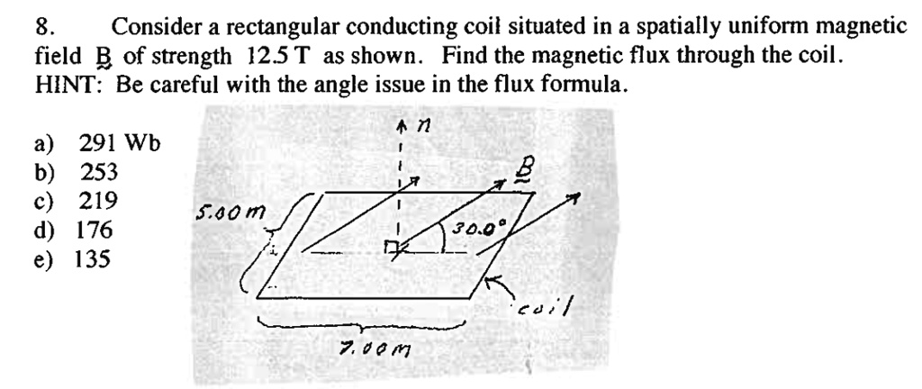 8 consider a rectangular conducting coil situated in a spatially ...