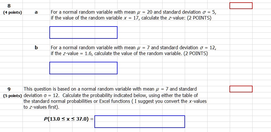 Solved For A Normal Random Variable With Mean Î¼ 20 And Standard 