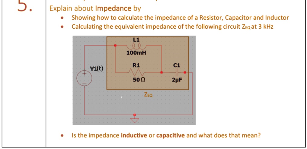 explain about impedance by showing how to calculate the impedance of a resistor capacitor and ...