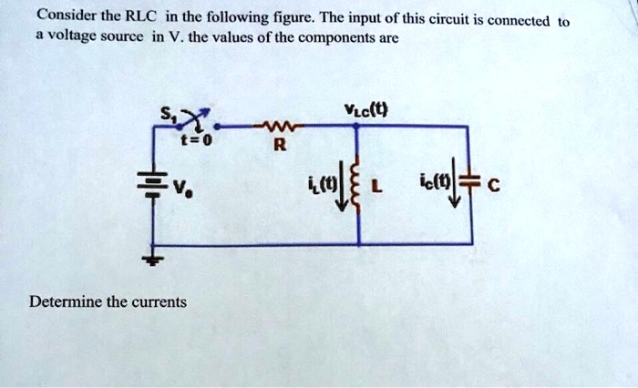 SOLVED: Consider the RLC circuit in the following figure. The input of this circuit is connected ...