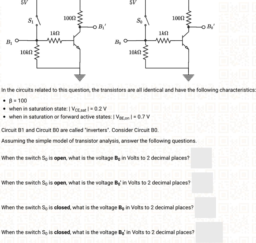 5V 5V 100? S1 So 100? B1' Bo 1?? B? 10?? Bo 1?? WWW 10?? In the circuits related to this ...