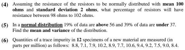 4 assuming the resistance of the resistors to be normally distributed ...