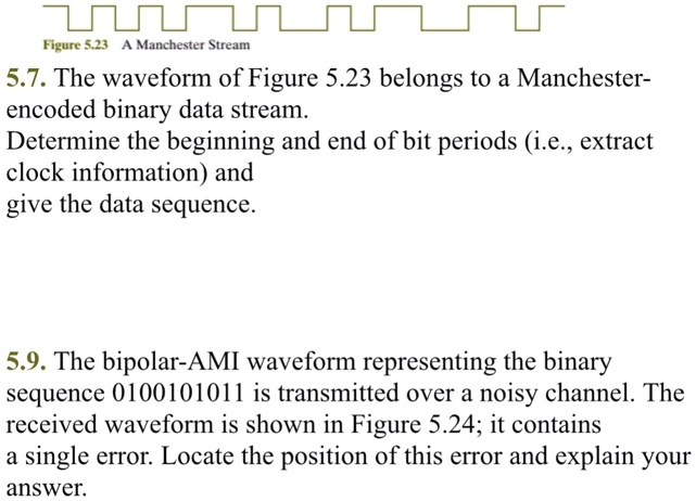Figure 523 A Manchester Stream 57 The Waveform Of Figure 523 Belongs To A Manchester 