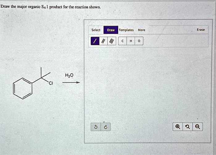 SOLVED: Draw the major organic S1 product for the reaction shown ...