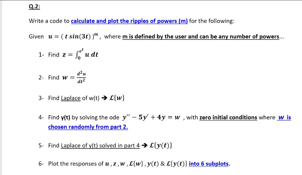 Text How Do We Write It In Matlab Code Q2 Write A Code To Calculate And Plot The Ripples Of