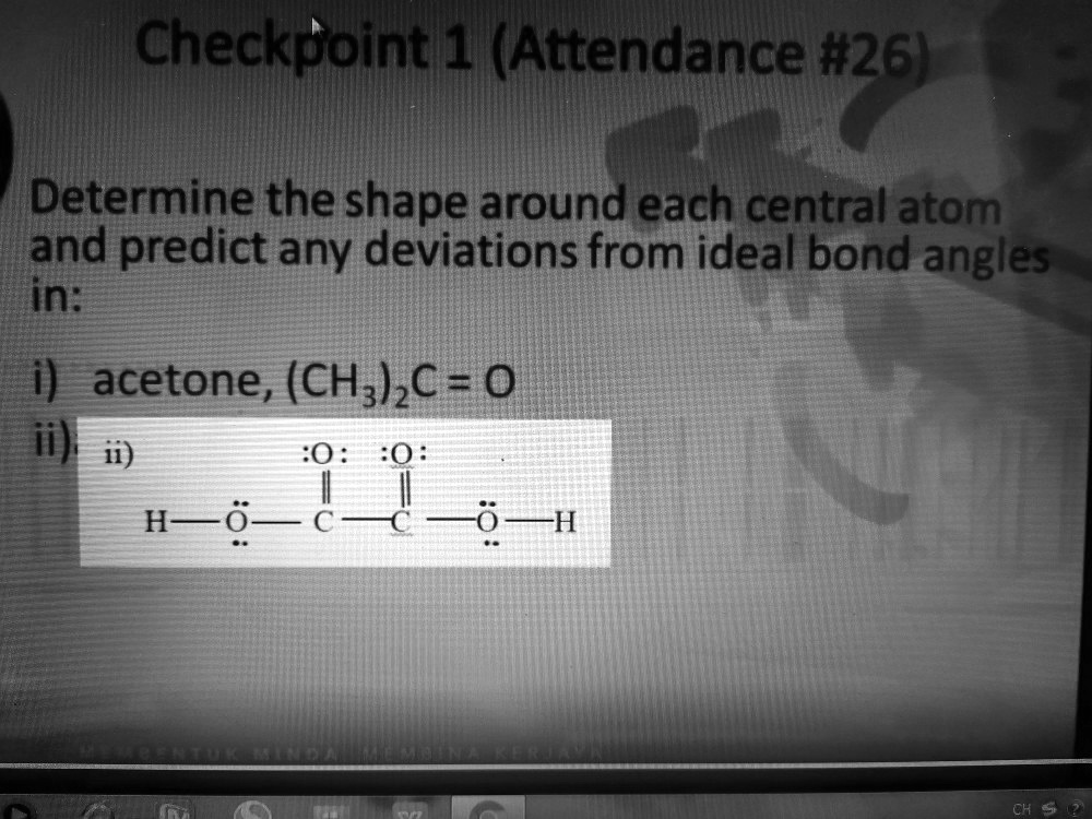 SOLVED:IcheckeoimkuAttendance #261 Determine the shape around each central atom and predict any ...