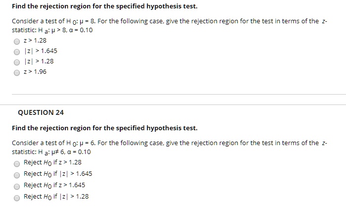 SOLVED: Find the rejection region for the specified hypothesis test ...