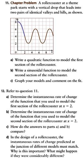 SOLVED: 11. Chapter Problem rollercoaster at a theme park starts with ...